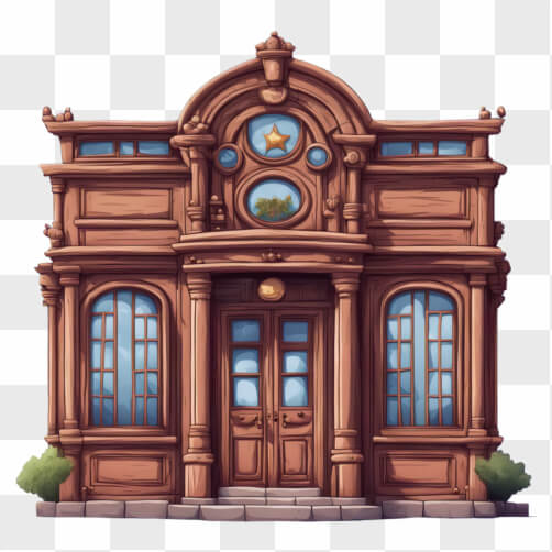 Download Elegant Building Entrance with Ornate Design Cartoons Online ...