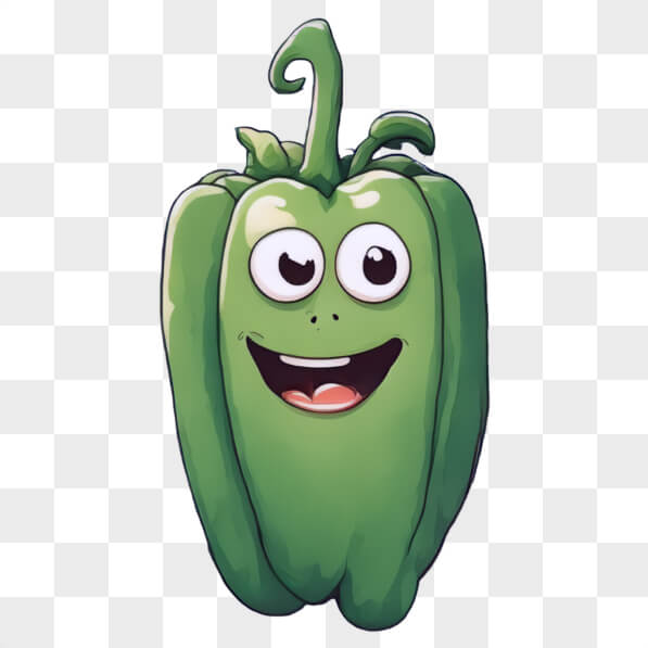 Download Cheerful Green Bell Pepper Character Cartoons Online ...