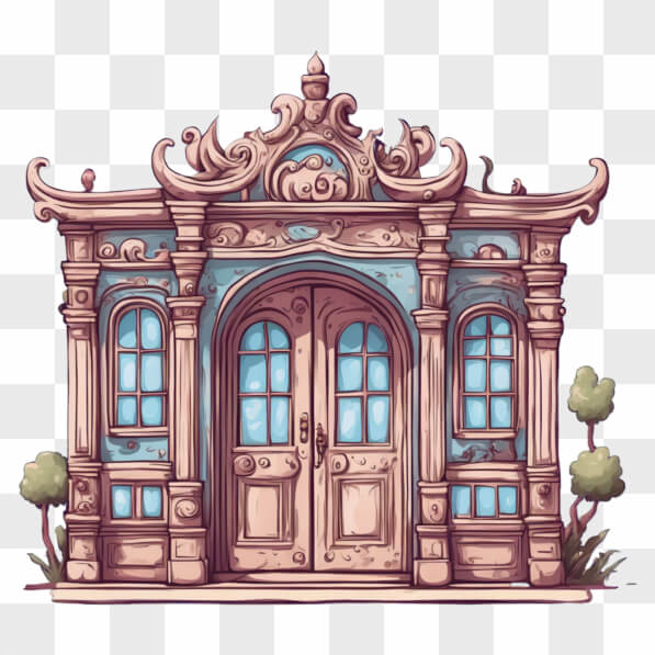 Download Ornate Building with Decorative Details Cartoons Online ...