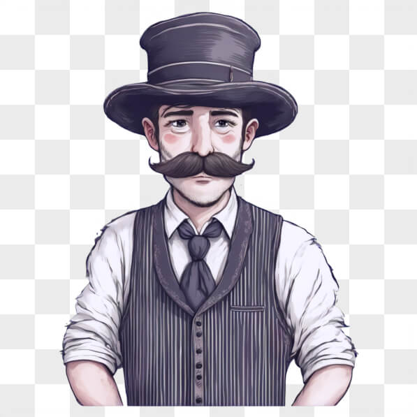 Download Vintage Man in Formal Attire Cartoons Online - Creative Fabrica