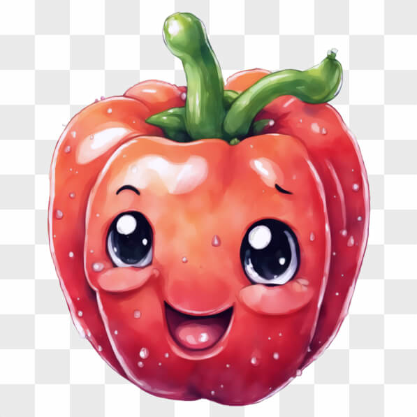 Descarga Pimiento Rojo de Caricatura Bonito con Cara Sonriente Cartoons ...