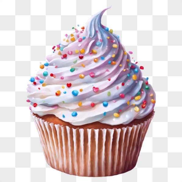 Download Colorful Cupcake with Sprinkles Cartoons Online - Creative Fabrica