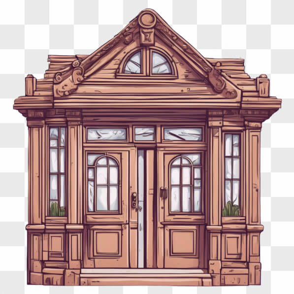 Download Charming Vintage Building with Decorative Facade Cartoons ...