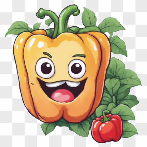 Download Cartoon Yellow Bell Pepper with Smiling Face Cartoons Online ...