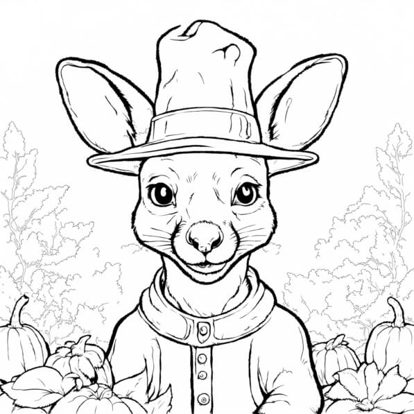Download Anthropomorphic Deer in Autumn Setting Coloring pages Online ...