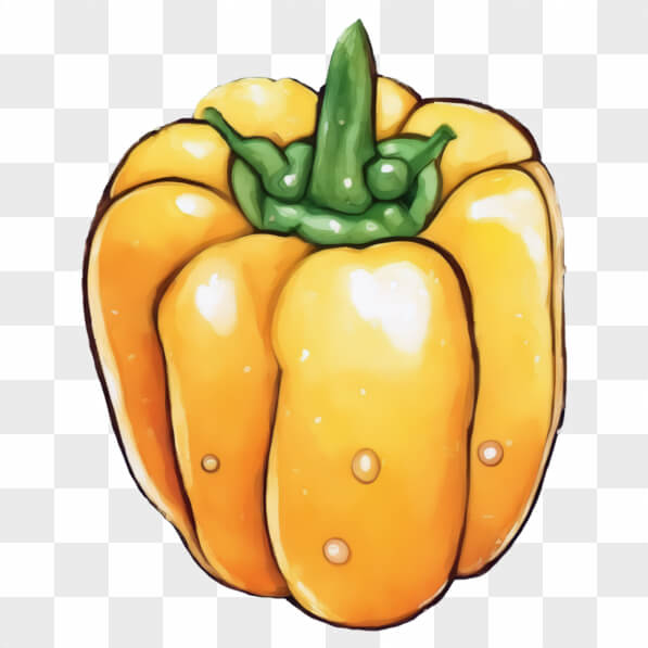 Descarga Ilustración de un pimiento amarillo Cartoons En Línea ...