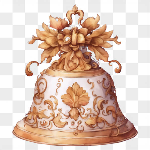 Download Ornate Decorative Bell with Floral Design Cartoons Online ...