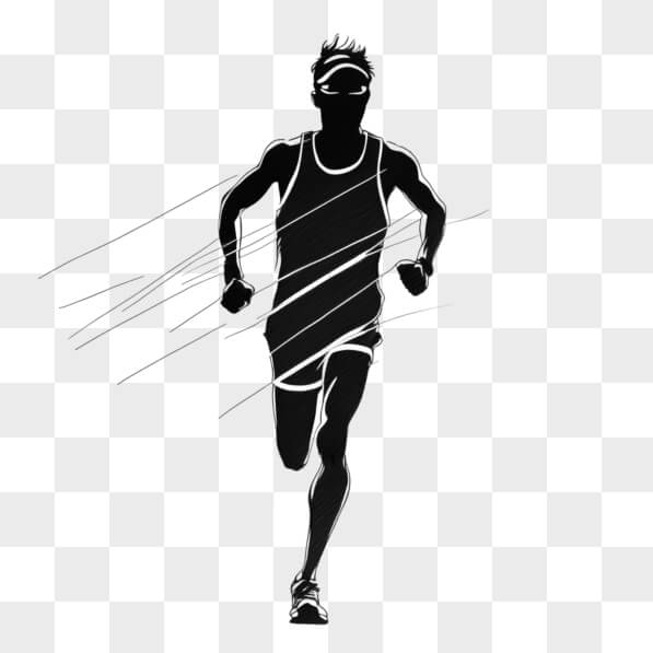 Download Stylized Runner in Motion Sketches Online - Creative Fabrica