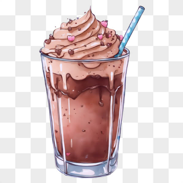 Descarga Batido de chocolate con crema batida y chispitas Cartoons En ...