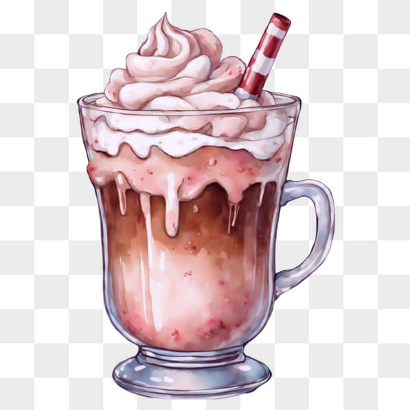 Descarga Deliciosa Malteada con Crema Batida y Pajita Cartoons En Línea ...