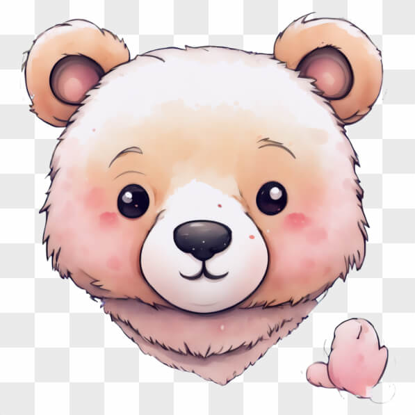 Download Cute Cartoon Bear with Heart Cartoons Online - Creative Fabrica