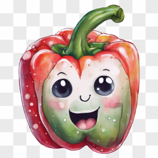Download Smiling Bell Pepper Character Cartoons Online - Creative Fabrica