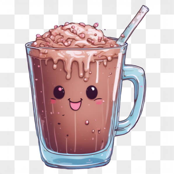 Download Cute Chocolate Milkshake with Whipped Cream and Sprinkles ...