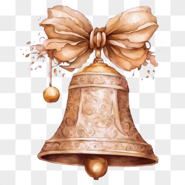 Download Festive Bell with Bow Cartoons Online - Creative Fabrica