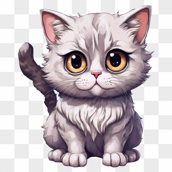 Download Adorable Cartoon Cat Sitting Cartoons Online - Creative Fabrica
