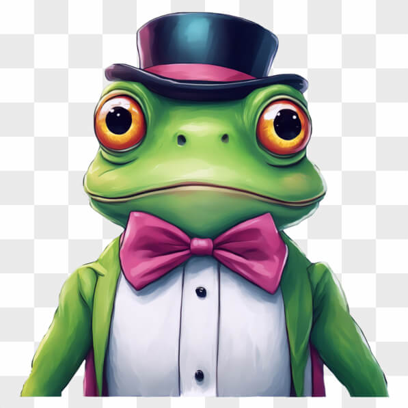 Download Dapper Frog in Tuxedo Cartoons Online - Creative Fabrica