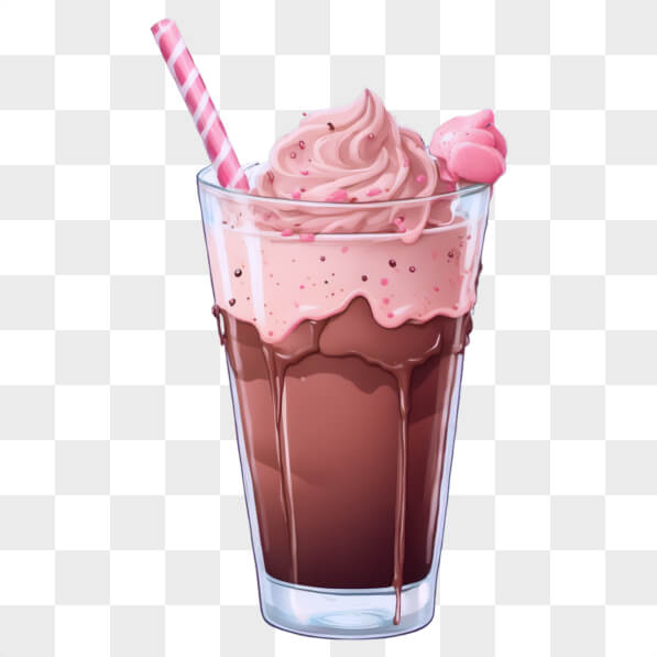 Descarga Batido de chocolate y fresa Cartoons En Línea - Creative Fabrica