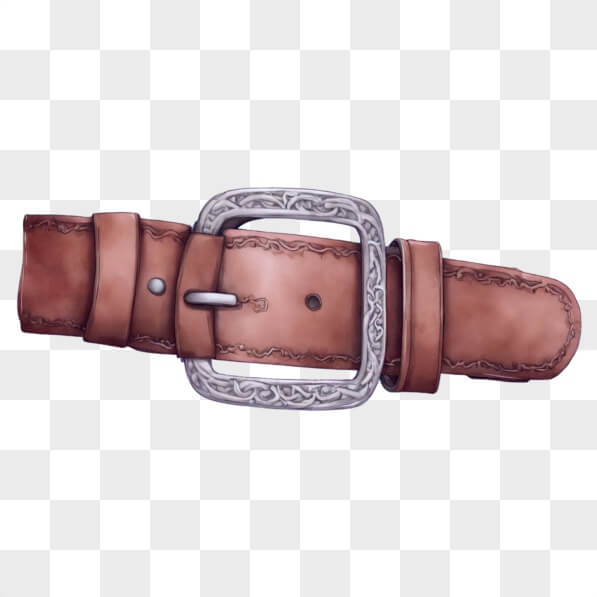 Download Bruine leren riem met decoratieve gesp Cartoons online op ...