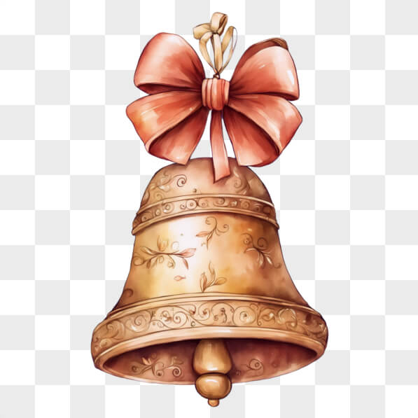 Download Decorative Holiday Bell with Pink Bow Cartoons Online ...