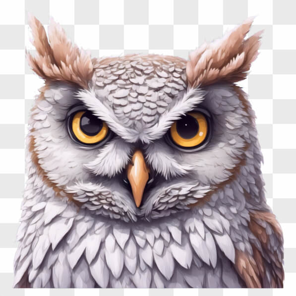 Download Detailed Illustration of an Owl Cartoons Online - Creative Fabrica