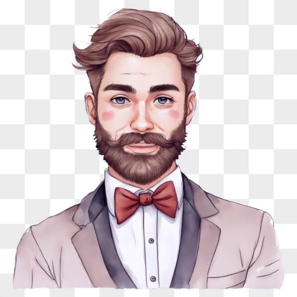 Download Stylized Portrait of a Well-Groomed Man in Formal Attire ...