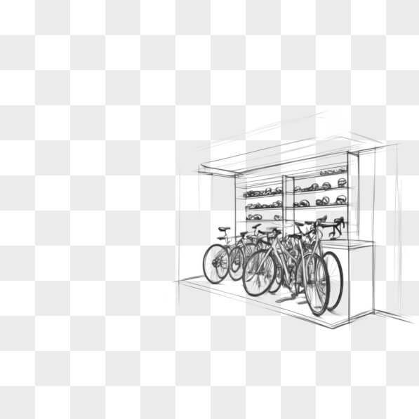 Download Bicycle Storage Area Sketches Online - Creative Fabrica