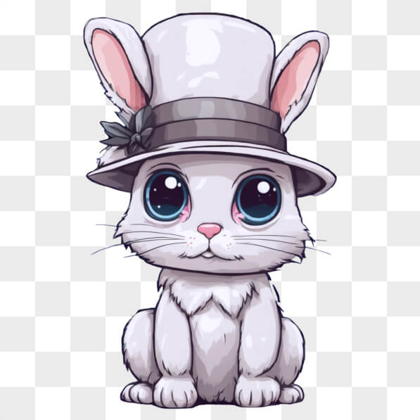 Download Cute Cartoon Rabbit with Top Hat Cartoons Online - Creative ...