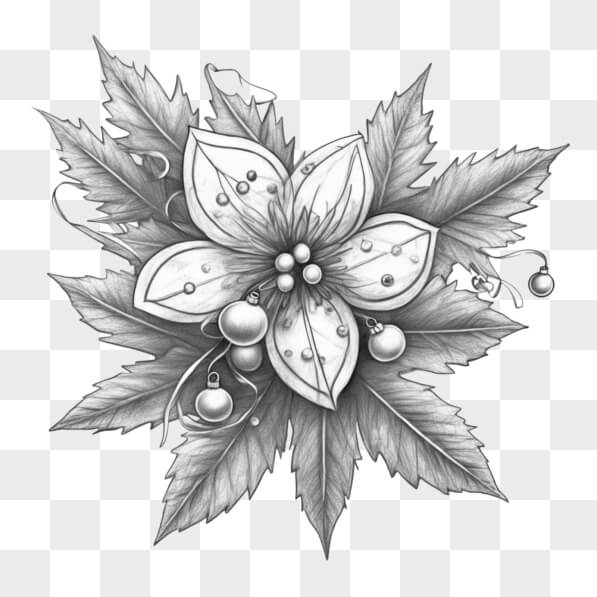 Download Intricate Pencil Drawing of Flower Arrangement Sketches Online ...