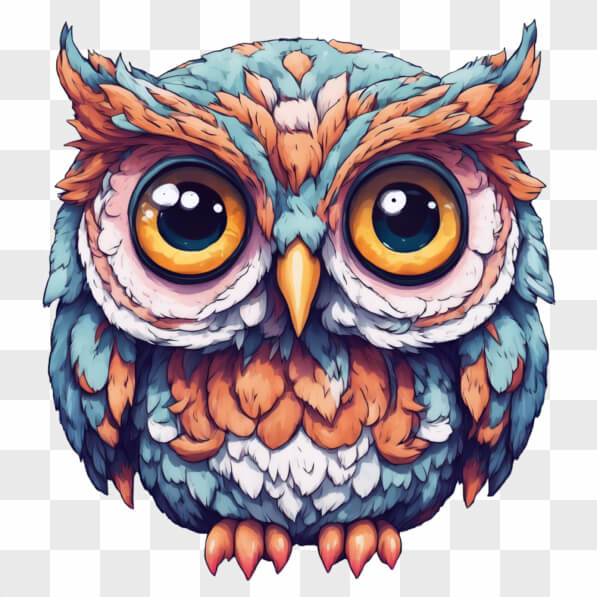 Descarga Búho Ilustrado Colorido Cartoons En Línea - Creative Fabrica
