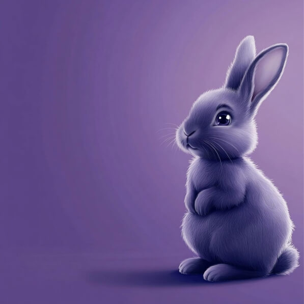 Download Cute Animated Purple Rabbit Backgrounds Online - Creative Fabrica