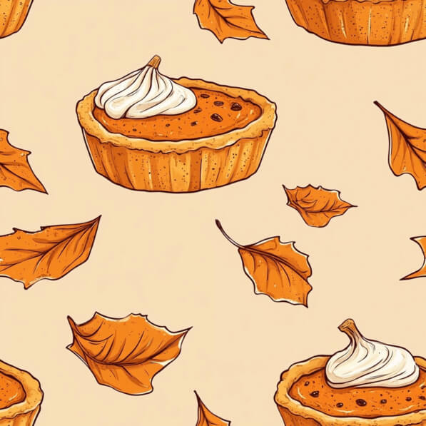 Download Autumn Pumpkin Pie Pattern Patterns Online - Creative Fabrica