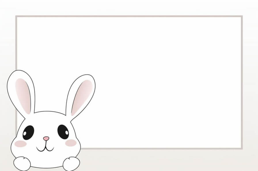 Download Cute Cartoon Rabbit with Blank Frame Backgrounds Online ...