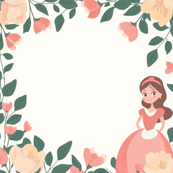 Descarga Princesa de dibujos animados alegre rodeada de flores Fondos ...