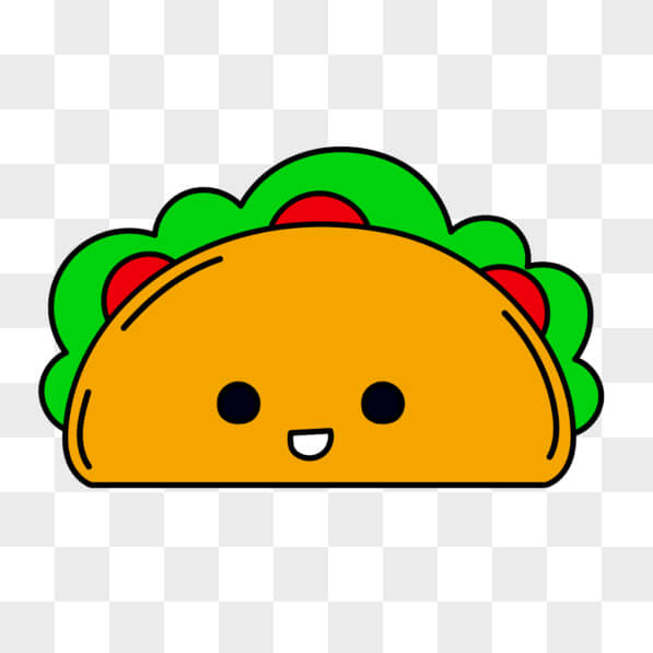 Download Cute Cartoon Taco Character PNGs Online - Creative Fabrica
