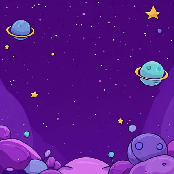 Download Whimsical Outer Space Scene with Planets and Stars Backgrounds ...