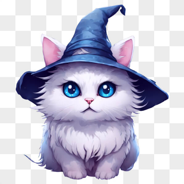 Download Kawaii Cat in Wizard Hat Kawaii Online - Creative Fabrica