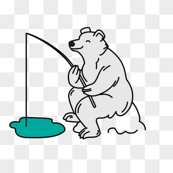 Descarga Cartón oso pescando PNGs En Línea - Creative Fabrica