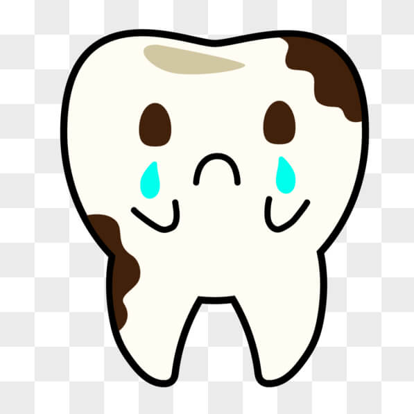 Download Sad Cartoon Tooth Character PNGs Online - Creative Fabrica