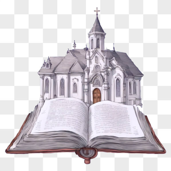 Download Church Emerging from an Open Book Cartoons Online - Creative ...