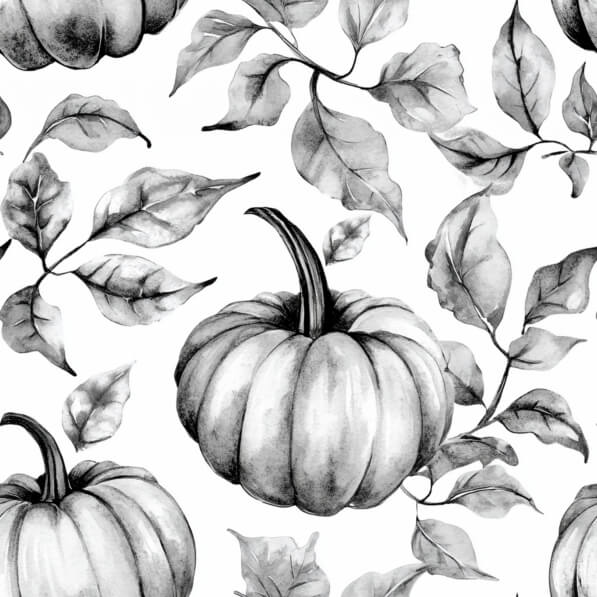 Download Monochromatic Pumpkin and Leaf Pattern Patterns Online ...