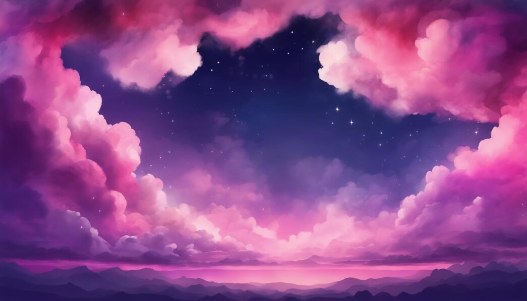 Descarga Cielo Soñado con Nubes Rosas y Moradas Fondos En Línea - Creative Fabrica