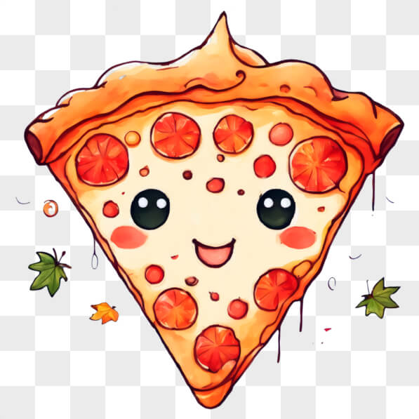 Download Kawaii Pizza Slice with Cheerful Face Kawaii Online - Creative ...
