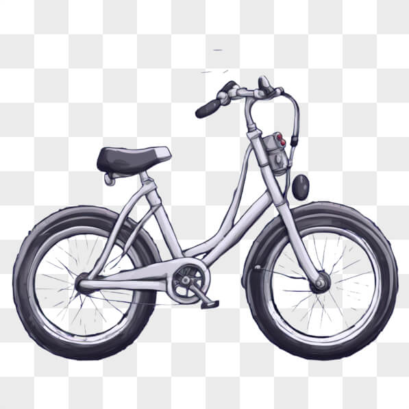 Download Stylized Bicycle with Silver Frame Cartoons Online - Creative ...