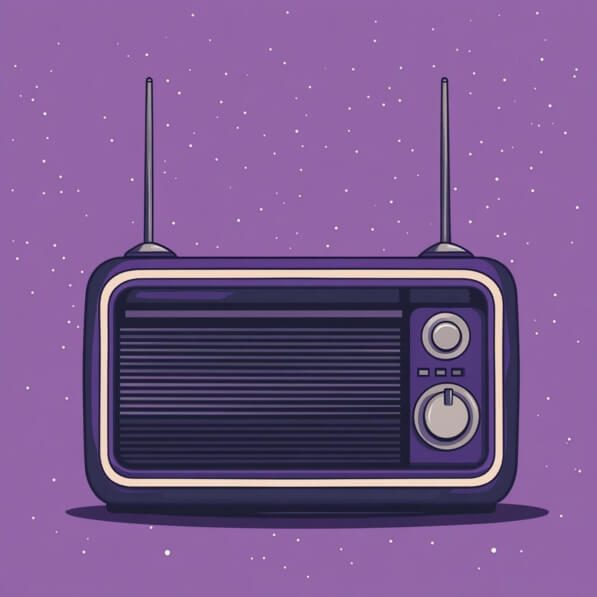 Download Vintage Radio against Purple Background Backgrounds Online ...