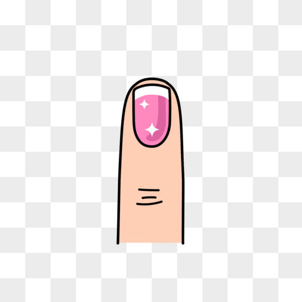 Download Close-up of a manicured pink fingernail with sparkles PNGs ...