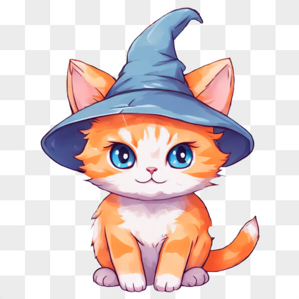 Download Kawaii Cat in Wizard Hat Kawaii Online - Creative Fabrica