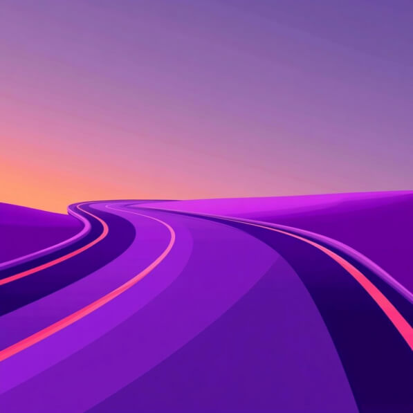 Download Winding Road in a Purple Landscape Backgrounds Online ...