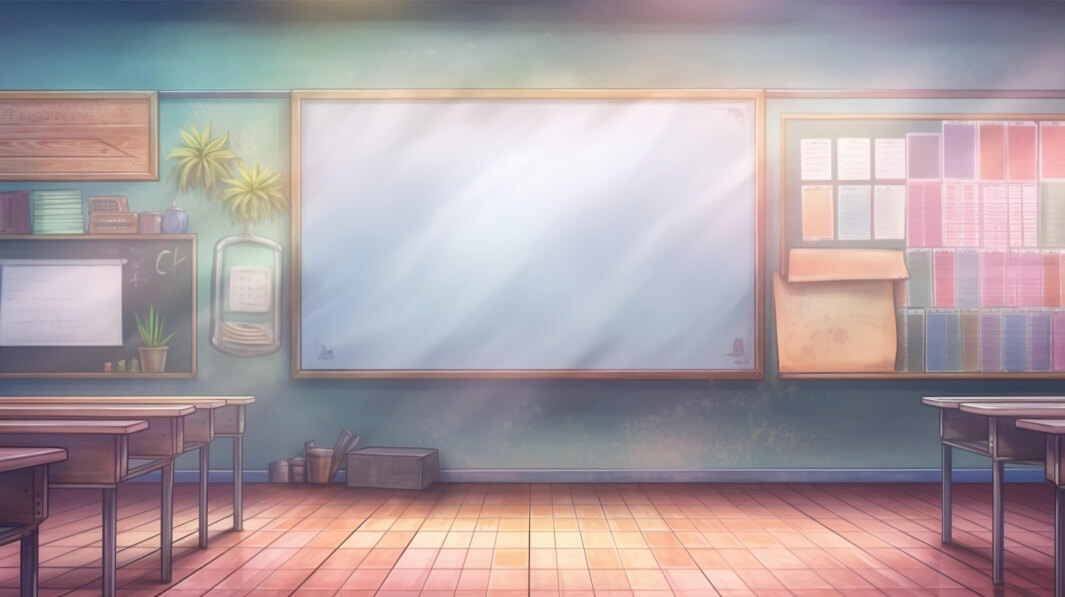 Download Bright Classroom Interior with Whiteboard and Bulletin Board ...