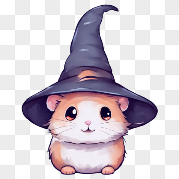 Download Kawaii Hamster in Witch Hat Kawaii Online - Creative Fabrica