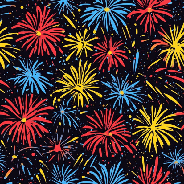 Download Colorful Fireworks Pattern on Black Background Patterns Online ...